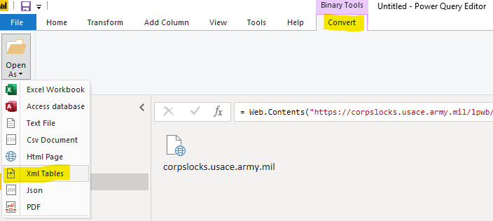 Consuming XML web service data in Power BI